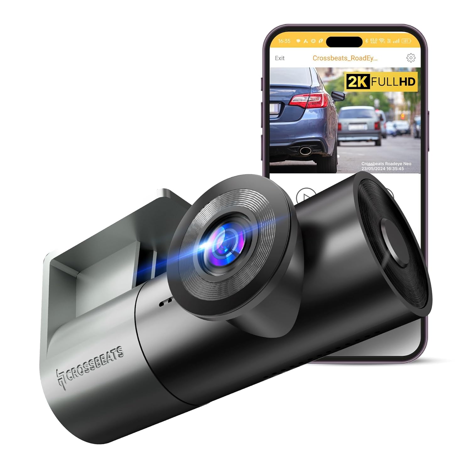 RoadEye Neo | 2MP Full HD Dash Camera | 360 Night Vision | Loop Record