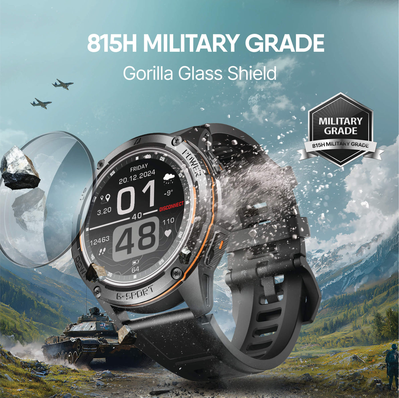 Armour Pro Smartwatch | Rugged AMOLED, GPS & 5ATM