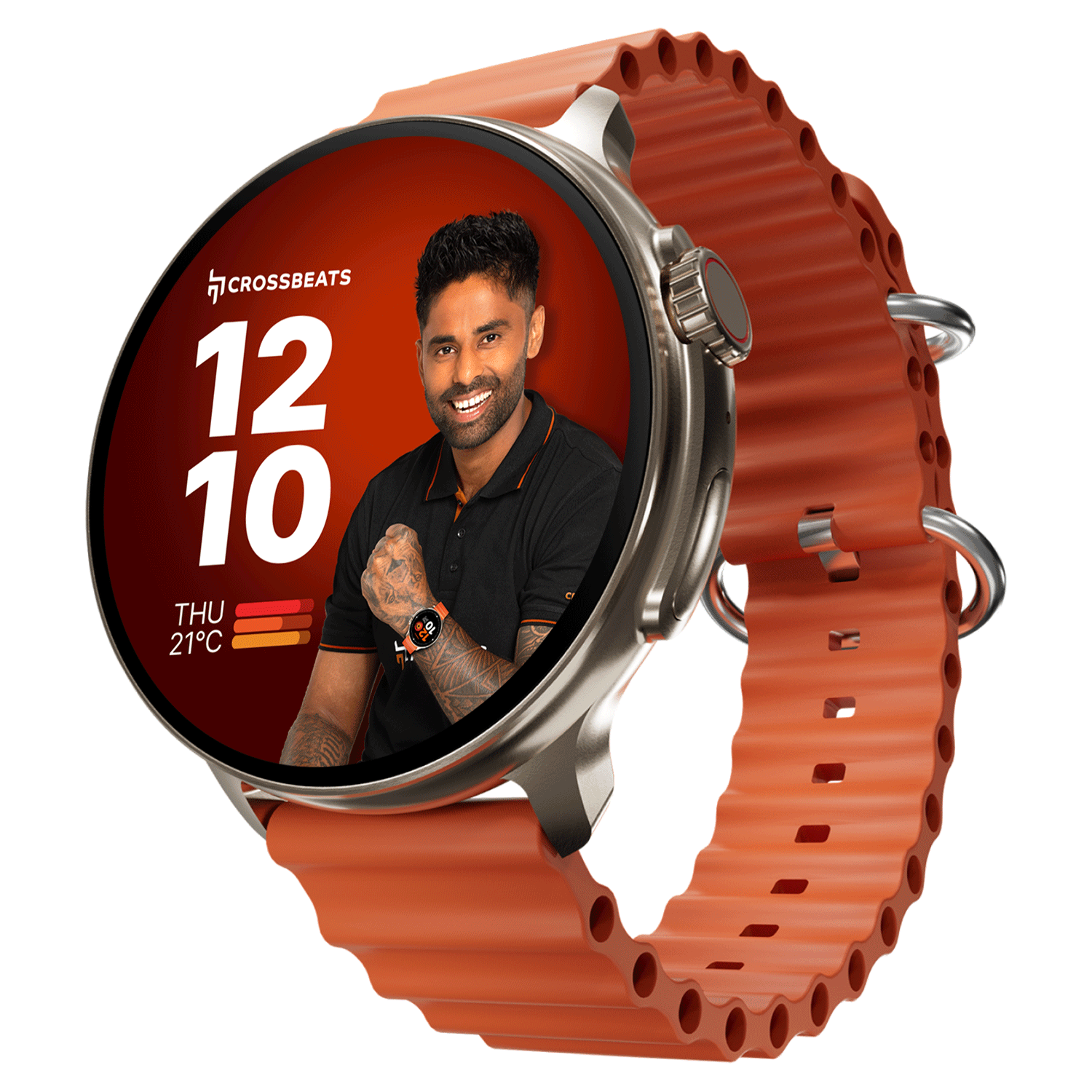 CrossBeats Aura Round 1.46" Super AMOLED Smart Watch Always On Advanced ...