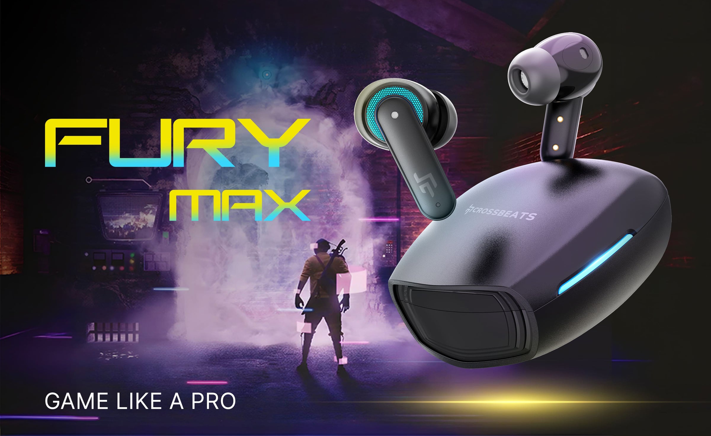Fury Max | Ultra-low latency Gaming Earbuds | Upto 100 hours Battery life