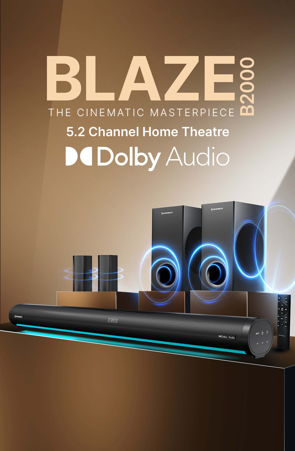 Blaze B2000 5.2 Home Theatre | Dolby Audio | Dual Subwoofer
