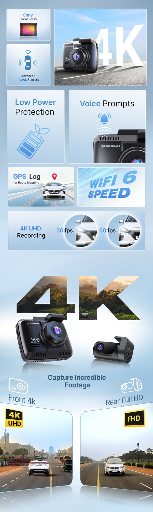 RoadEye DC03 | 4K Car Dash Camera | Super Night Vision